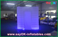 China Inflatable Photo Booth Cube 2.4x2.4x2.5m with LED Lights and Curtain for Wedding Party Rental for sale