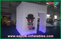 China Inflatable Photo Booth 2.4m with LED Lights Custom Logo for Party Wedding Graduation for sale