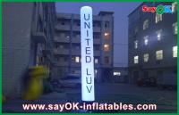 China White Portable Inflatable Column Light 12 Color LED Decoration for Rental Business for sale
