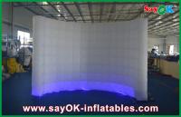 China Inflatable LED Photo Booth 3x1.5m 210D Polyester 12 Color Lighting for Events for sale