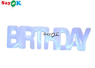 China 1.3m 190T Inflatable LED Letters for Birthday Party Event Decoration with Remote Control for sale
