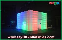 China Inflatable House Tent 210D Nylon Rainbow LED Party Tent with Window Door 3m for sale