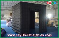 China Inflatable Photo Booth Tent with LED Lights 2 Opening Doors 210D Oxford Cloth for Events for sale
