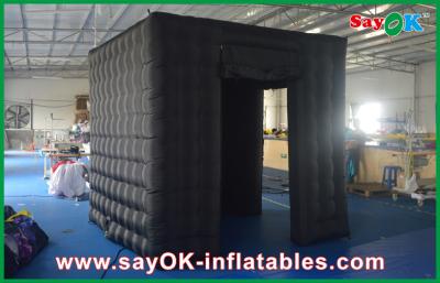 China Inflatable Photo Booth Tent with LED Lights 2 Opening Doors 210D Oxford Cloth for Events for sale