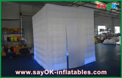 China Inflatable Photo Booth Cube 2.5m Portable LED Lighted Booth for Party Rental Event for sale