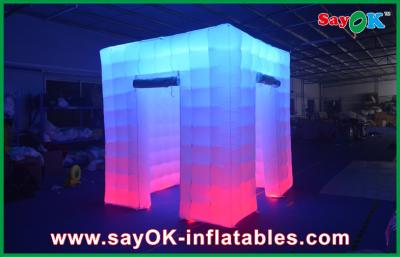 China Inflatable LED Photo Booth 2.4x2.4x2.5m Wedding Party Event Booth with CE Blower for sale