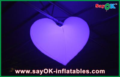 China Hanging Inflatable Lighting Decoration For Wedding Heart LED for sale