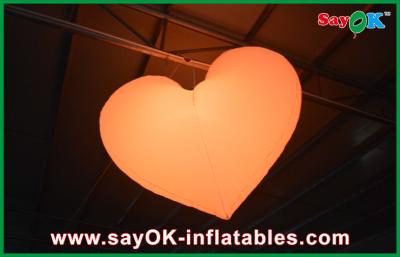 China Inflatable LED Heart Light 12 Bulbs Oxford Cloth Hanging Christmas Decoration for sale