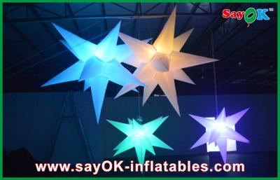 China Inflatable LED Star Wedding Decoration 190T Oxford Cloth with 12 LED Lights for sale