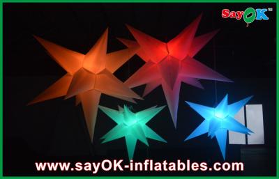 China OEM Hanging Decorative LED Inflatable Star 1.5m 2m 2.5m 12 Colors Wedding Party for sale