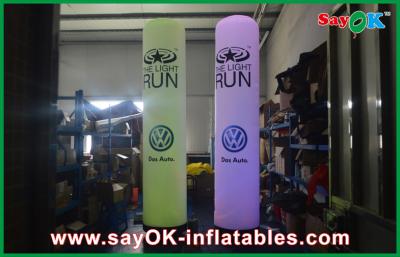 China Led Coloum Inflatable Lighting Decoration Yellow Inflatable Pillar for sale
