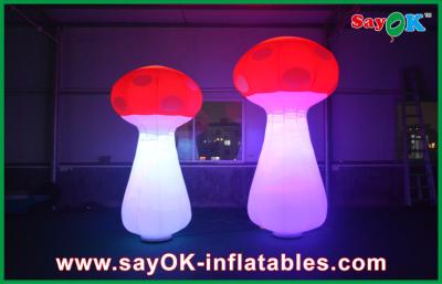 China Indoor Inflatable Lighting Decoration , Red Led Inflatable Mushroom for sale