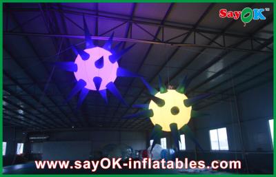 China Indoor Giant Ceiling Inflatable LED Ball 1.5m 2.5m 12 Color Changing Decoration for sale