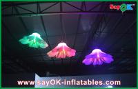 China Indoor Decorative Inflatable Flower with LED Light White 190T Oxford Cloth 1.5m for sale