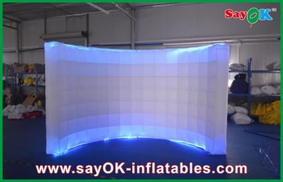 China Inflatable Air Wall with 12 LED Lights 210D Oxford Cloth for Party Photo Booth Decoration for sale