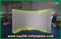 China Inflatable LED Photo Booth Air Wall 12 Lights Curved Party Photobooth Decorative for sale