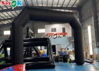 China Black PVC Inflatable Arch 8x1x4.5m with Blower Custom Logo Promotional Starting Line for sale
