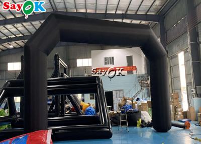 China Black PVC Inflatable Arch 8x1x4.5m with Blower Custom Logo Promotional Starting Line for sale