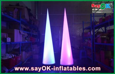 China Custom Inflatable LED Cone 190T Oxford Cloth Advertising Decoration 12 Lights for sale