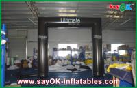 China Customizable Inflatable Archway 7x4m Black Truss PVC Arch with CE UL Blower for Events for sale