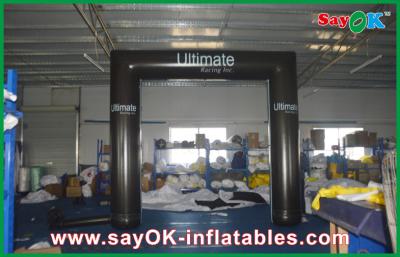 China Customizable Inflatable Archway 7x4m Black Truss PVC Arch with CE UL Blower for Events for sale