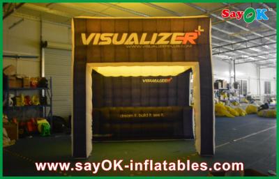 China Custom LED Inflatable Cube Tent for Exhibition 210D Nylon 1pc MOQ for sale