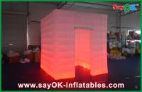 China Custom Inflatable Photo Booth 2.4x2.4x2.5m with LED Lights for Indoor Outdoor Advertising Events for sale