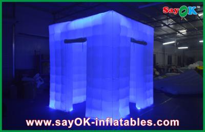 China Inflatable Photo Booth 2.4x2.4x2.5M Waterproof Portable LED Tent with Blower for Wedding Party for sale