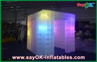 China Inflatable Photo Booth 2.4x2.4x2.5m with LED Lights Portable Rental for Events for sale
