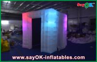 China Inflatable Photo Booth 2.4x2.4x2.5m 210D Oxford Cloth with LED Lights for Party Rental for sale