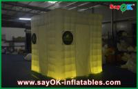 China Inflatable Photo Booth Tent Enclosure 2.4x2.4x2.5m with LED Lights for Wedding Party Event for sale