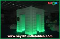 China Inflatable Photo Booth 2.4x2.4x2.5m 210D Oxford Cloth with LED Lights for Rental Events for sale