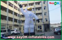 China 4m Inflatable White Spaceman Advertising Character 210D Oxford Cloth Outdoor Holiday Decoration for sale