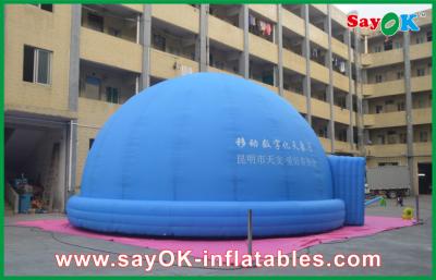 China Blue Inflatable Planetarium Astronomy Teaching Tent 3.2M 360 Degree Viewing for sale