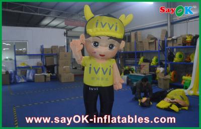 China 2M Yellow Inflatable Cartoon Character for Birthday Parties Outdoor Children Exquisite Design for sale