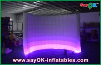China Inflatable Photo Booth 3m Air Wall Blue Oxford Cloth Portable Event Party Rental for sale