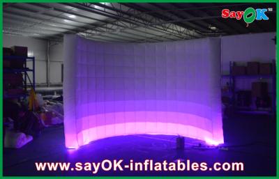 China Inflatable Photo Booth 3m Air Wall Blue Oxford Cloth Portable Event Party Rental for sale