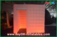 China Inflatable Photo Booth Enclosure 2.4x2.4x2.5m Orange Portable Air Tent for Festival for sale