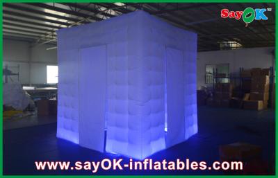 China Inflatable Photo Booth 2.4x2.4x2.5m with LED Lights for Events and Gatherings for sale