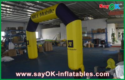 China Inflatable Start Line Yellow Inflatable Archways Long Distance Running Inflatable Race Arch for sale