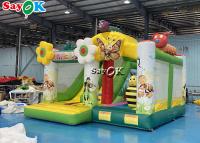 China Insect Print Themed Inflatable Bounce Trampoline House With Slide for sale