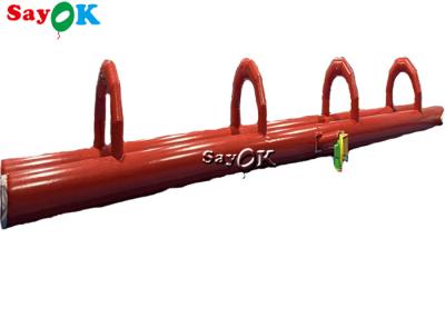 China Commercial Inflatable Water Slide 60x2m PVC Tarpaulin Outdoor Flat Ground Tiled for sale