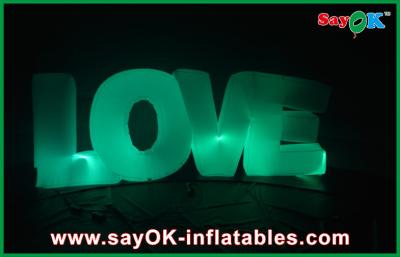 China Inflatable Love Letters 3.1x1.2m White LED Wedding Decoration for Proposal for sale