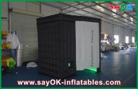 China Inflatable Photo Booth 2.4x2.4x2.4m LED Black Foldable Portable for Party Club Event for sale