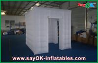 China Inflatable Photo Studio White Square Inflatable Photo Booth Large Versatile With Two Doors for sale