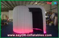 China Custom Inflatable LED Photo Booth 3x2x2.3m White Cube Tent with CE Blower for sale