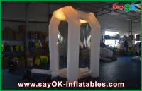 China Clear Inflatable Money Booth Commercial Oxford Cloth 1.5x2x2.5m with LED Light for sale