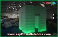 China Commercial Inflatable Photo Booth 2.4x2.4x2.5m White Wedding Tent with LED Lights for sale