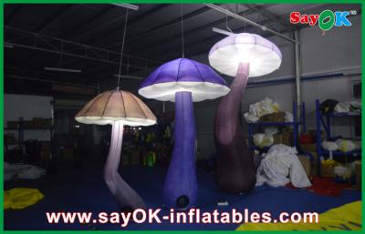China Inflatable Mushroom LED Decoration 3m 190T Nylon for Engagement Party for sale
