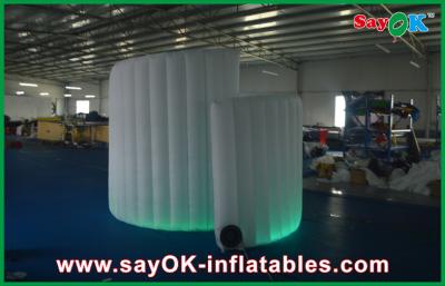 China Commercial LED Inflatable Photo Booth 210D Oxford Cloth Foldable Spiral Design for sale